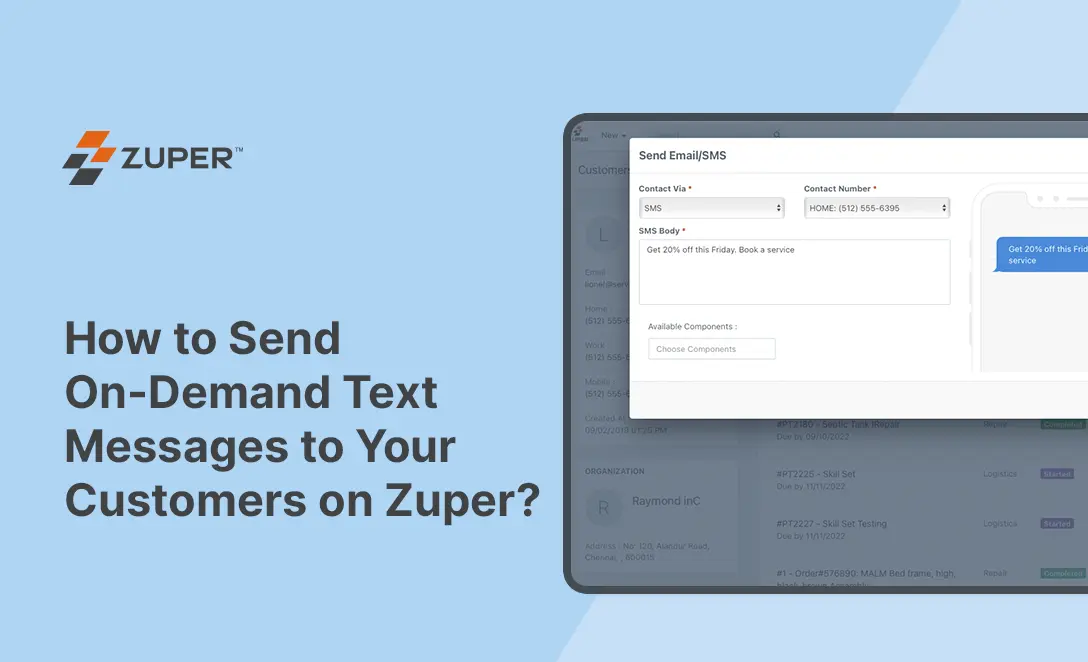 How to Send On-Demand Text Messages to Your Customers on Zuper