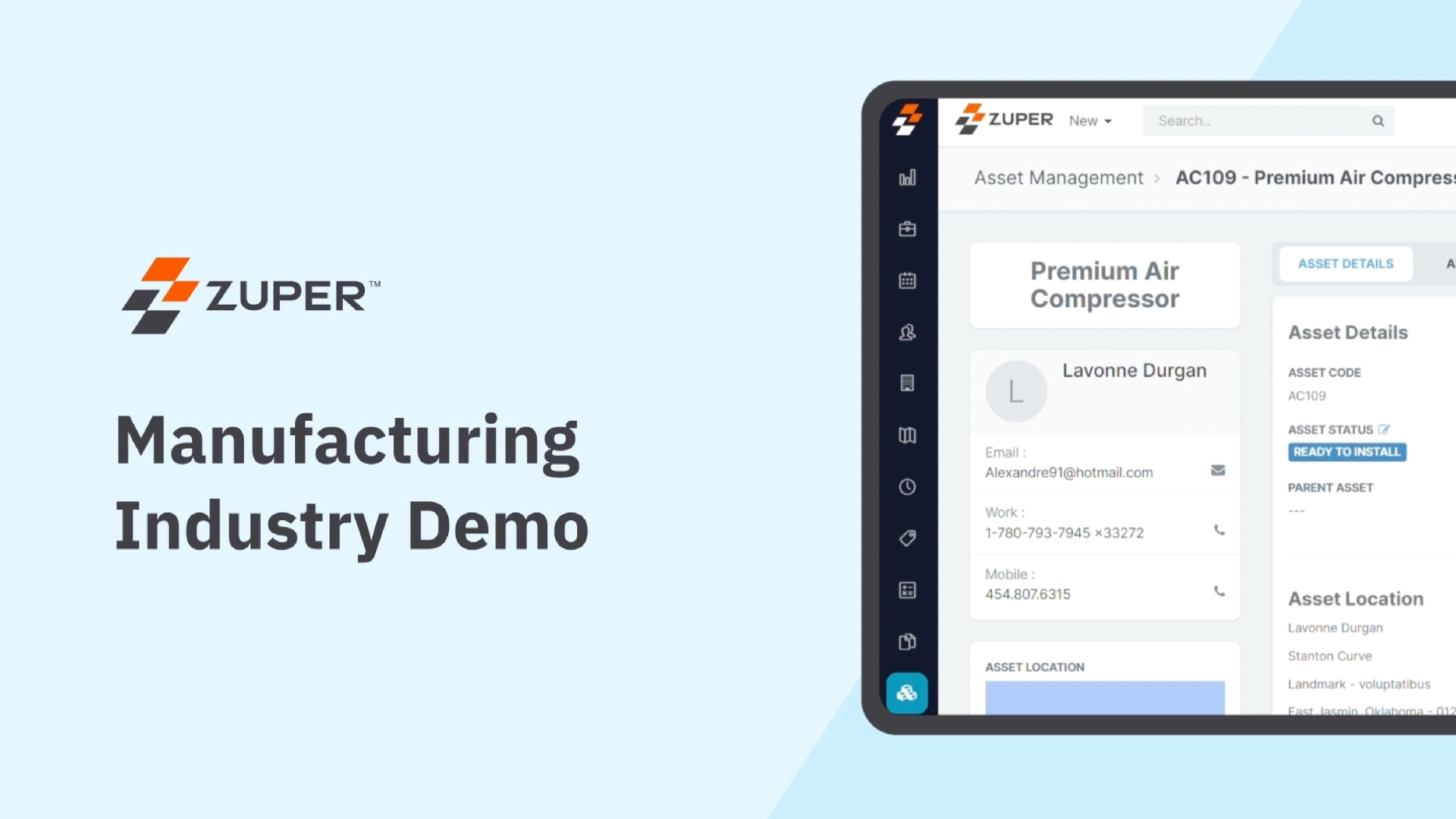 Zuper Overview Demo for Manufacturing Industry